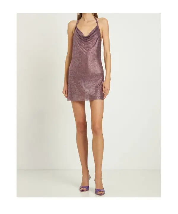 Giuseppe Di Morabito Embellished Net Mini Dress