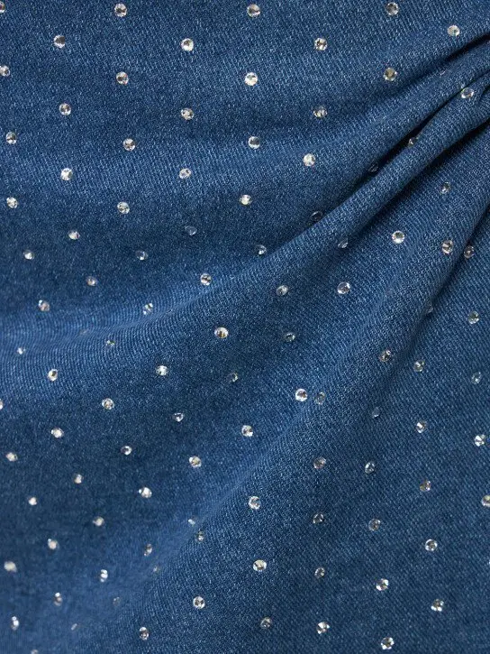 Giuseppe Di Morabito Embellished Cotton Denim Mini Dress