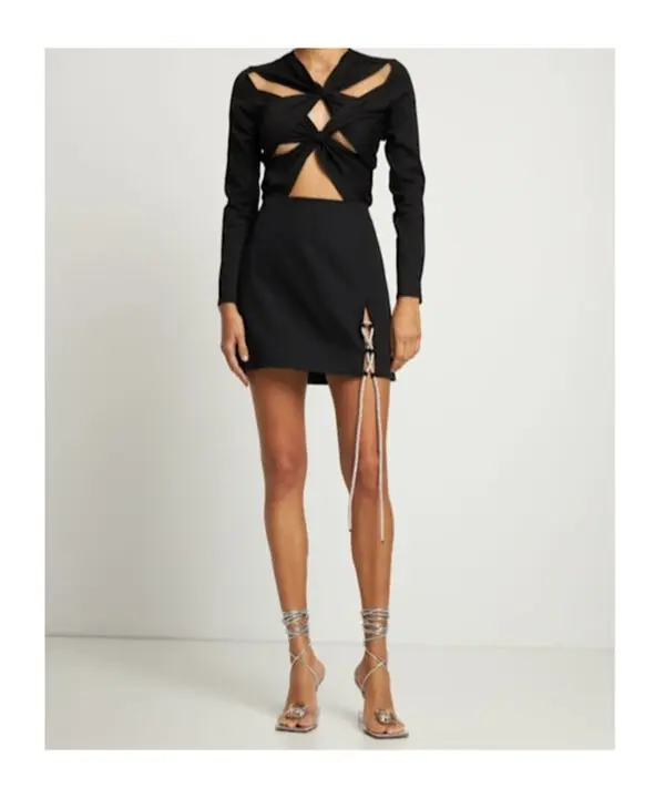 Giuseppe Di Morabito Embellished Mini Skirt - Black