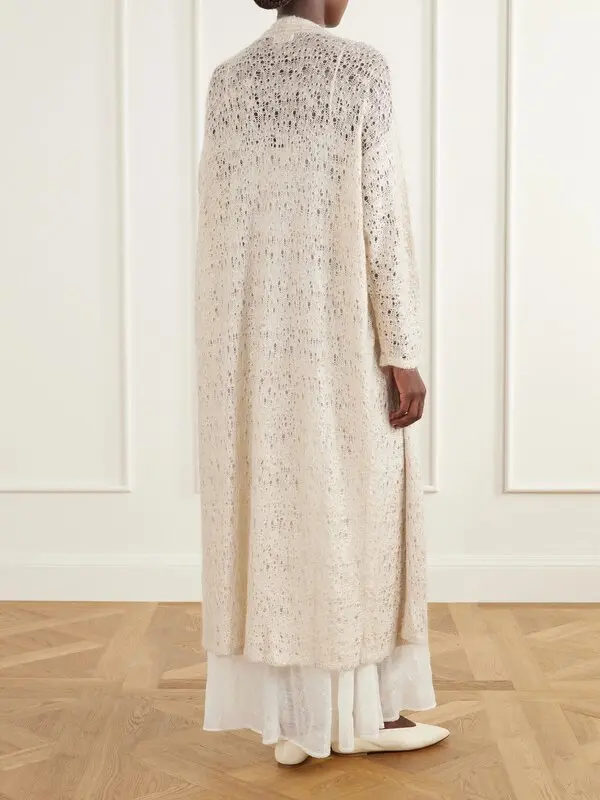 RUOHAN Evora Draped Open-knit Cardigan