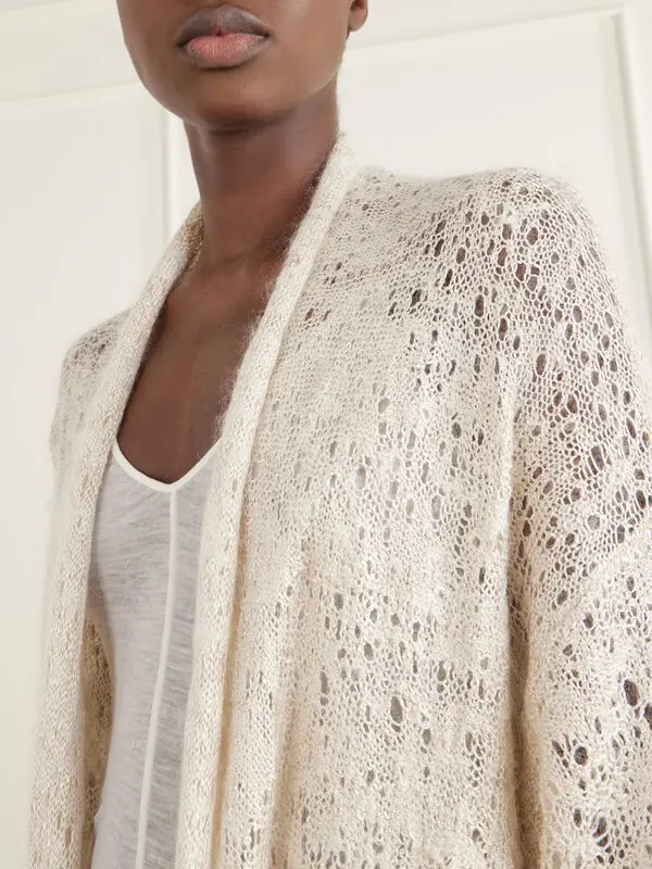 RUOHAN Evora Draped Open-knit Cardigan