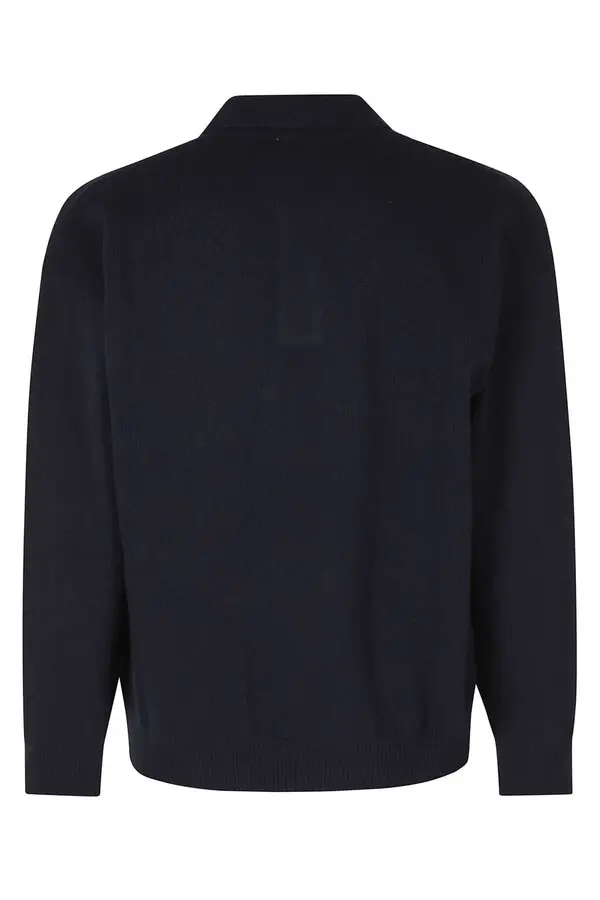 ROBERTO COLLINA Skipper Collar Knitted Sweater