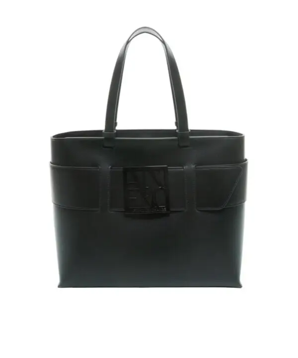 Armani Exchange Logo Plaque Tote Bag