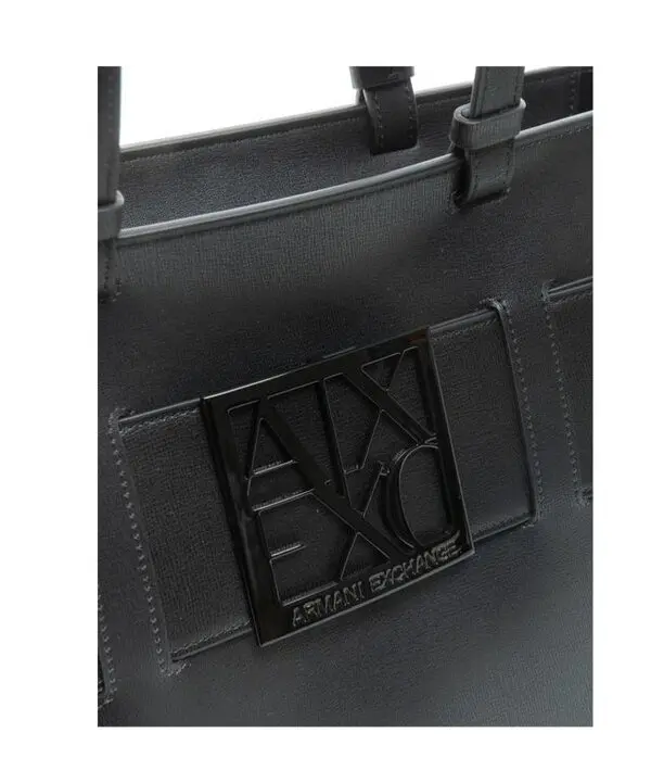 Armani Exchange Logo Plaque Tote Bag