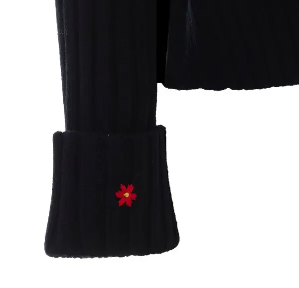 Tory Burch Floral Cuff Knitted Sweater