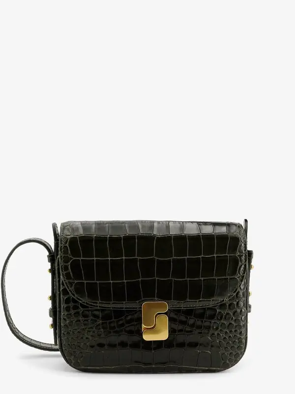 Soeur Bellissima Mini Leather Crossbody Bag - Green