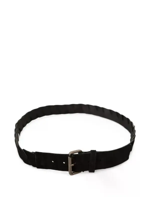 Gianfranco Ferre Braided Suede Belt - Black