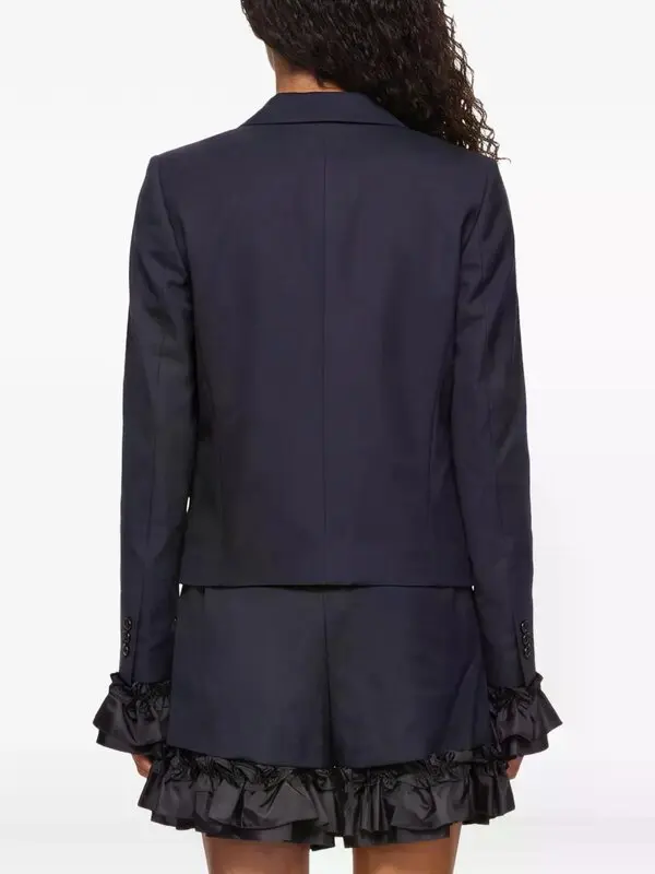 Comme Des Garçons Ruffle-trimmed Blazer Jacket