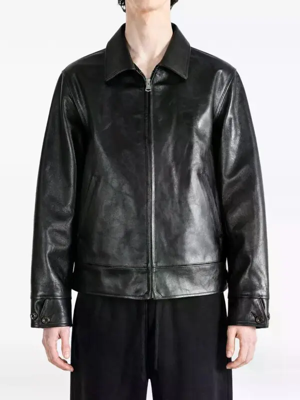 TAIGA TAKAHASHI Leather Zip-up Jacket