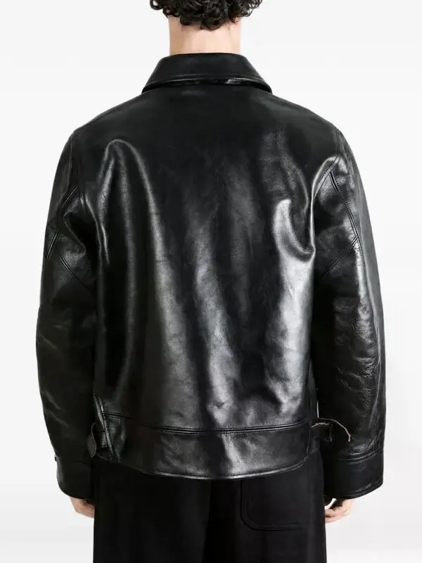 TAIGA TAKAHASHI Leather Zip-up Jacket