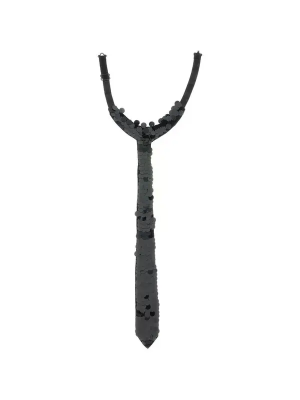 P.a.r.o.s.h Sequin-embellished Tie - Black