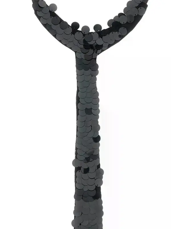 P.a.r.o.s.h Sequin-embellished Tie - Black
