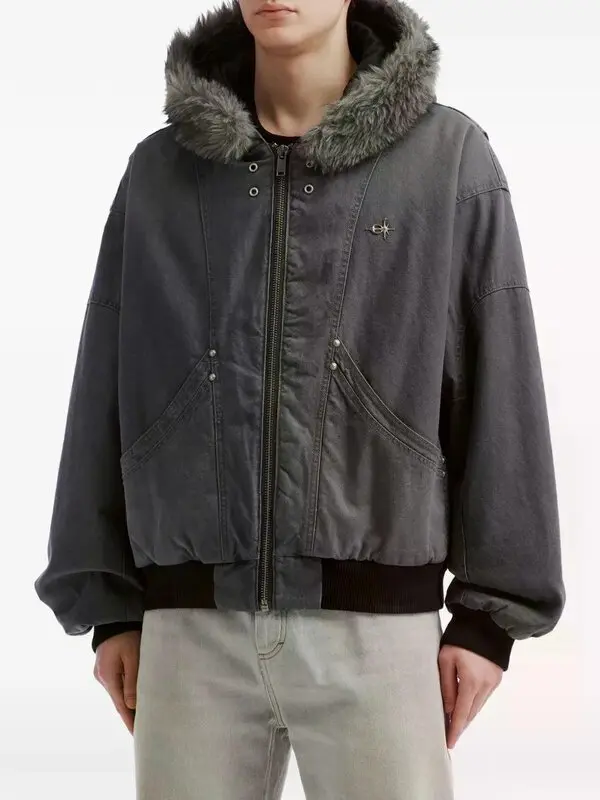 FIVE CM Faux-fur Trim Hooded Jacket