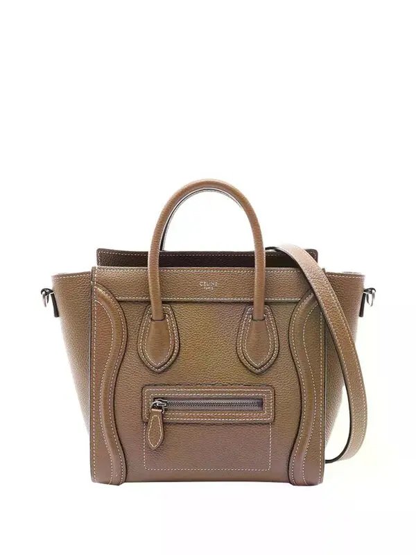 Celine 2010-2026 Nano Leather Luggage Tote Satchel