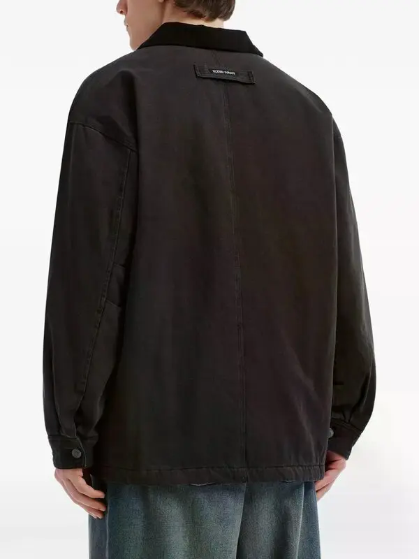 Izzue Corduroy-trim Multi-pocket Shirt Jacket