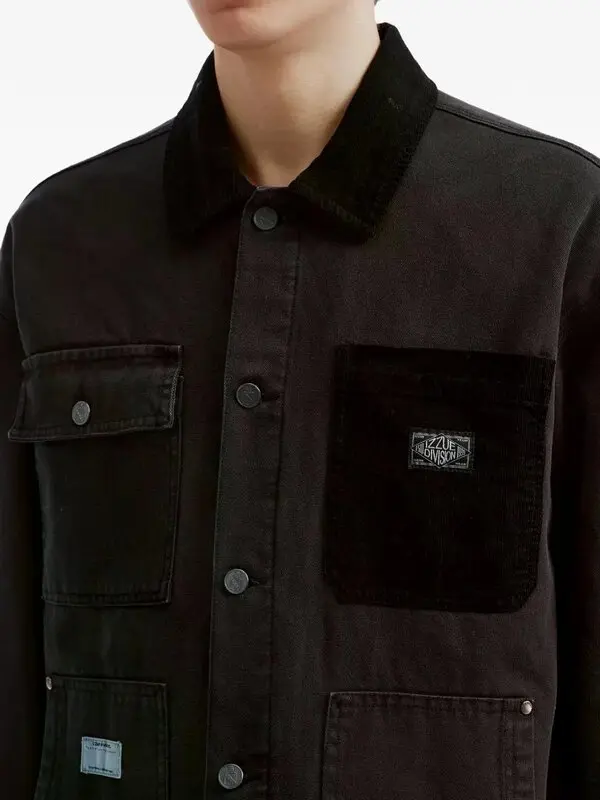Izzue Corduroy-trim Multi-pocket Shirt Jacket