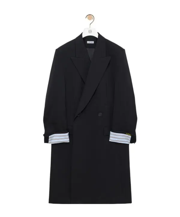 Loewe Coat In Wool - Deep Navy