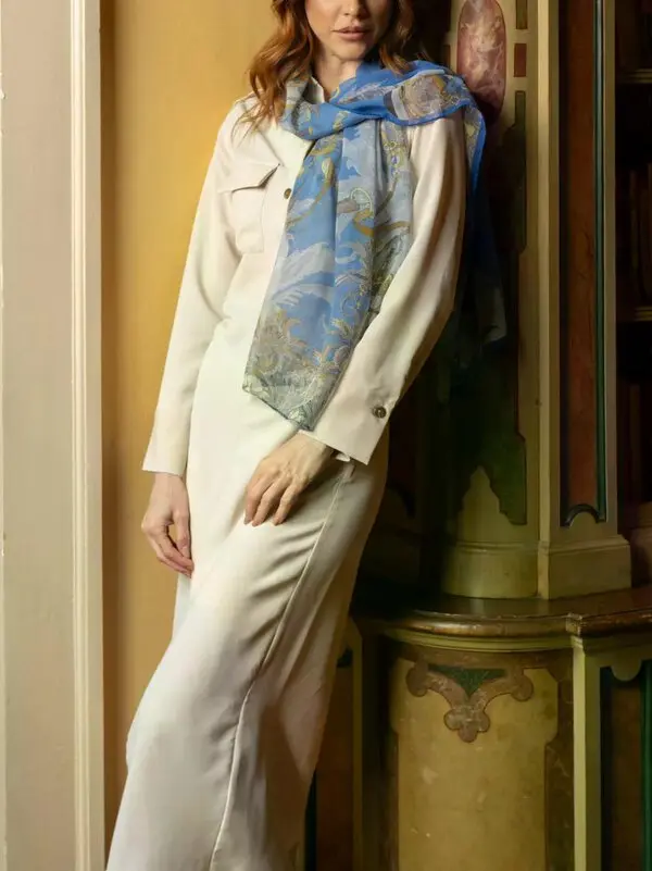 ELIZABETTA Alessandra Equestrian-print Scarf
