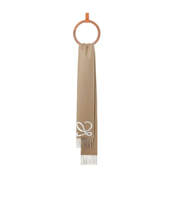 Loewe Anagram Fringed Edge Scarf