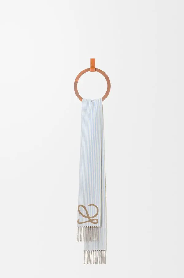 Loewe Anagram Fringed Edge Scarf