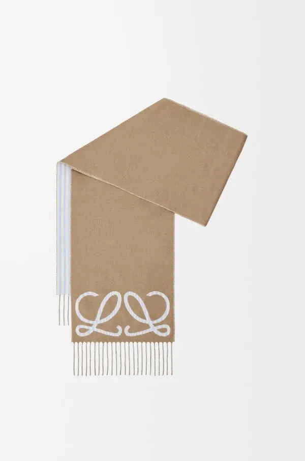 Loewe Anagram Fringed Edge Scarf