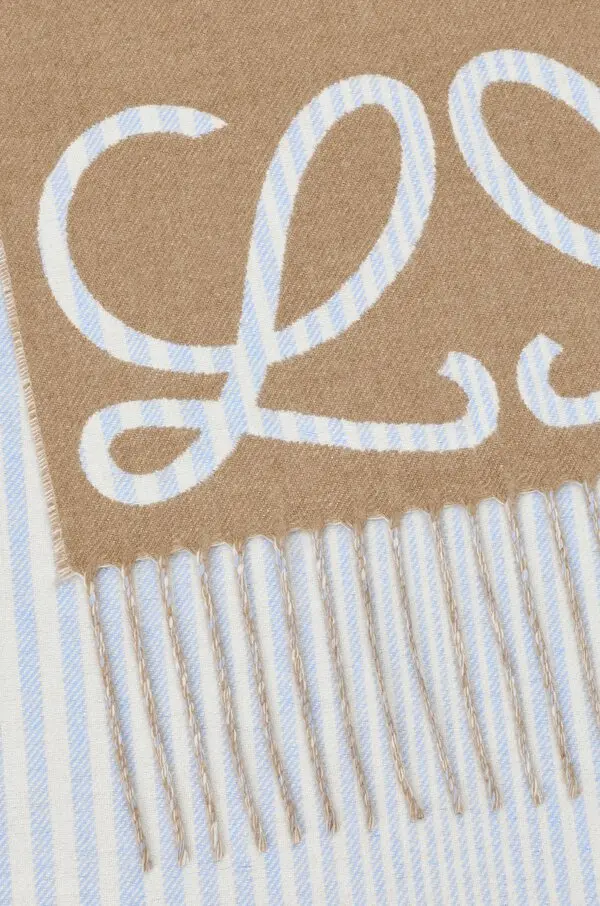 Loewe Anagram Fringed Edge Scarf