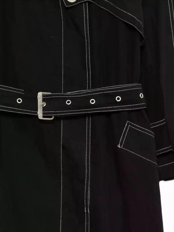 Versace 1980s Contrast-stitch Belted Jacket