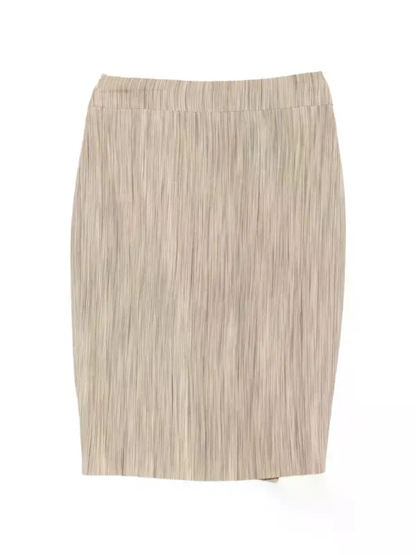Giorgio Armani 1990s Draped Pinstripe Midi Skirt