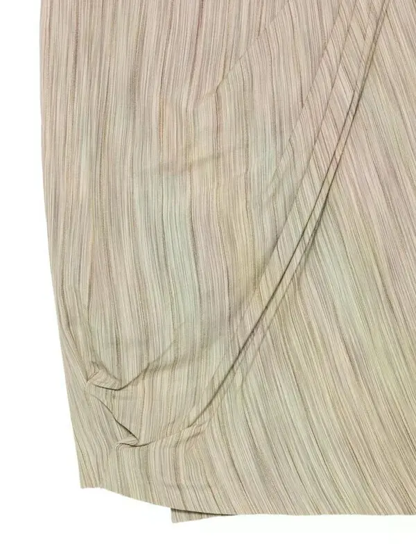 Giorgio Armani 1990s Draped Pinstripe Midi Skirt