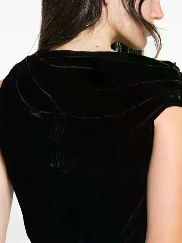 Rick Owens Draped Velvet Maxi Dress