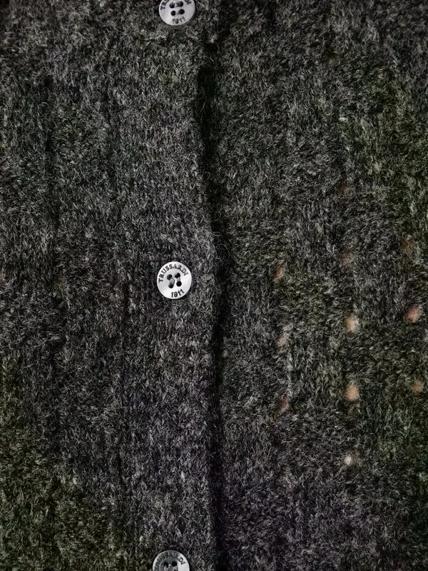 TRUSSARDI Cable-knit Button-up Vest
