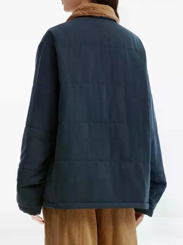 CHOCOOLATE Faux-fur Collar Quilted Jacket