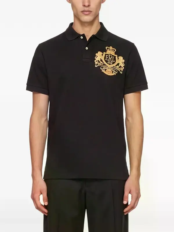 ERL Embroidered Crest Polo Shirt