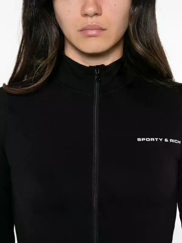 Sporty & Rich Logo-print Zip-up Jacket