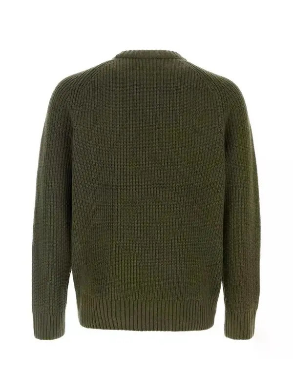 Closed Ribbed-knit Wool Sweater