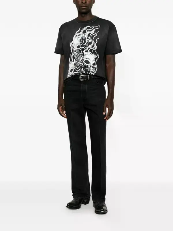THUG CLUB Skull-print T-shirt