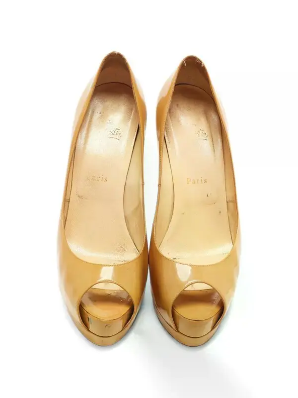 CHRISTIAN LOUBOUTIN Lady Peep Patent Leather Pumps
