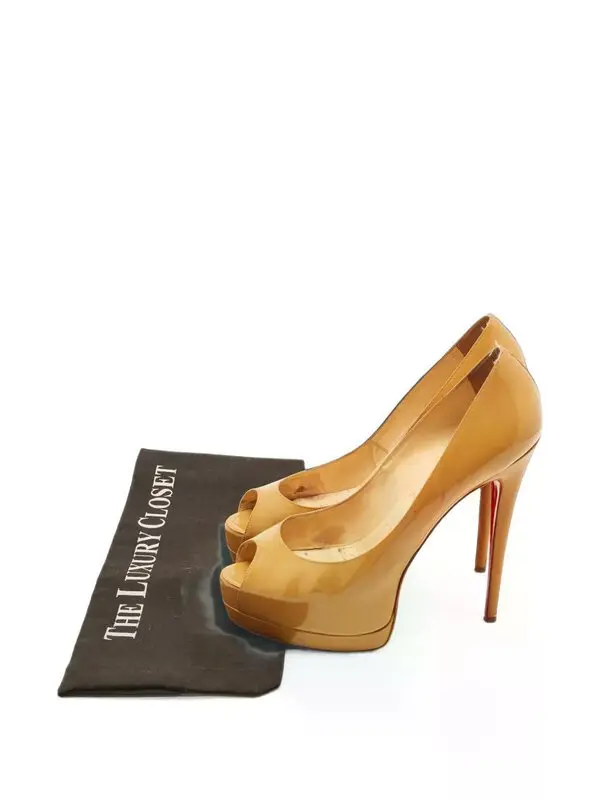 CHRISTIAN LOUBOUTIN Lady Peep Patent Leather Pumps