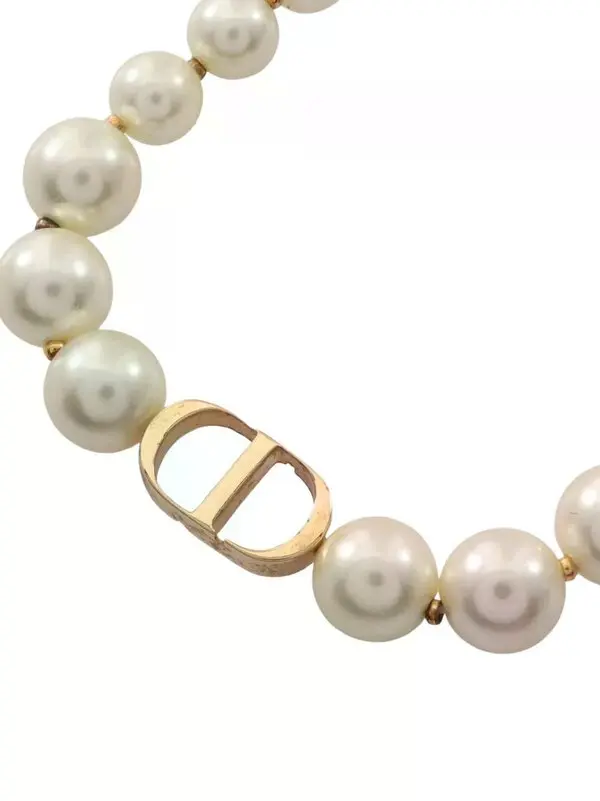 Dior 2010s 30 Montaigne Faux-pearl Necklace - Gold
