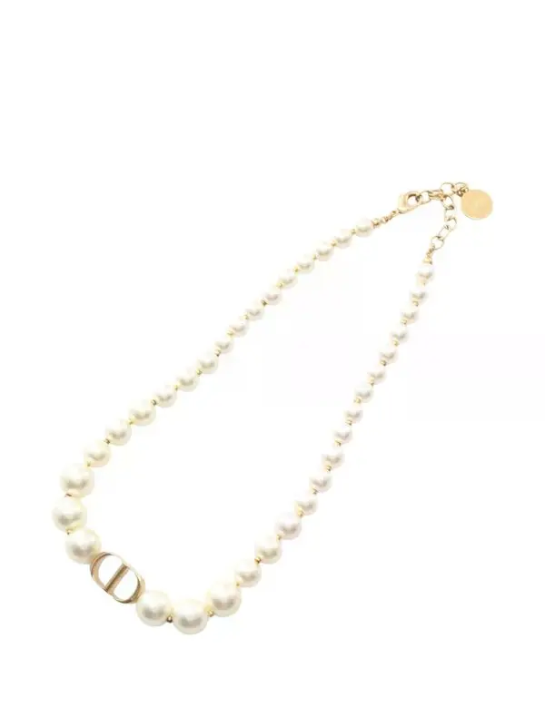 Dior 2010s 30 Montaigne Faux-pearl Necklace - Gold
