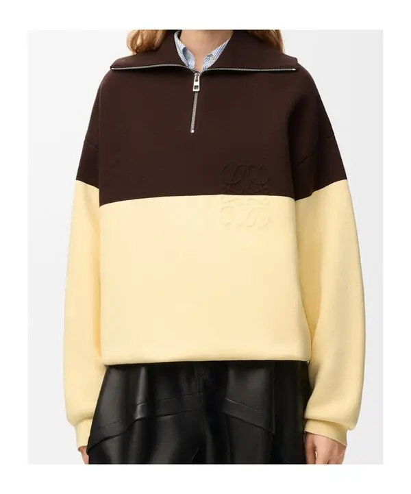Loewe Anagram-embroidered Colour-block Sweater