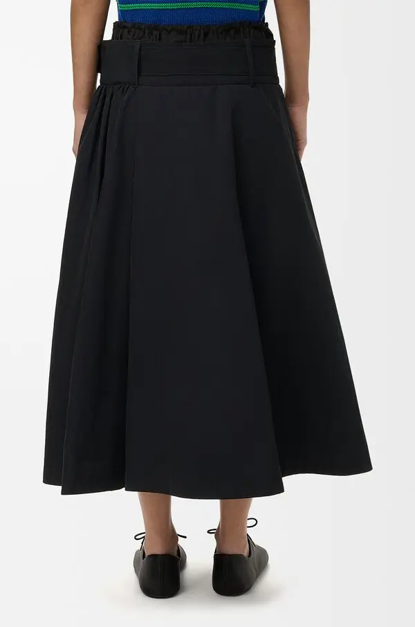 Loewe Belted Midi Skirt - Black