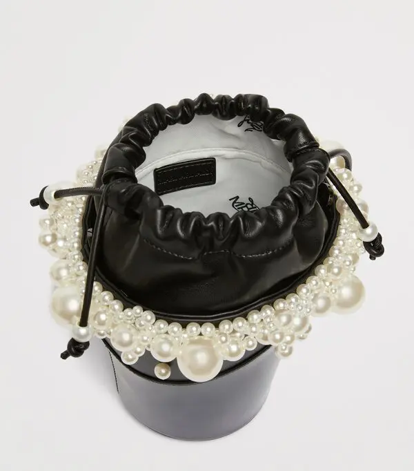 Marina Rinaldi Faux Pearl-trim Bucket Bag