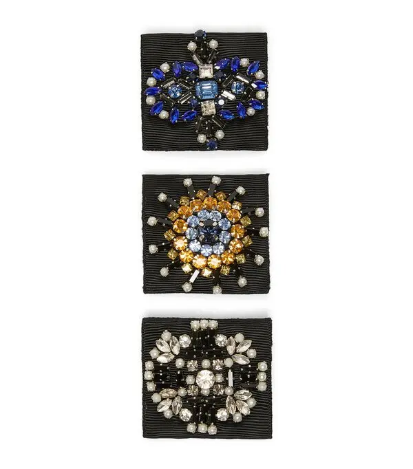 Marina Rinaldi Embellished Brooches - Black
