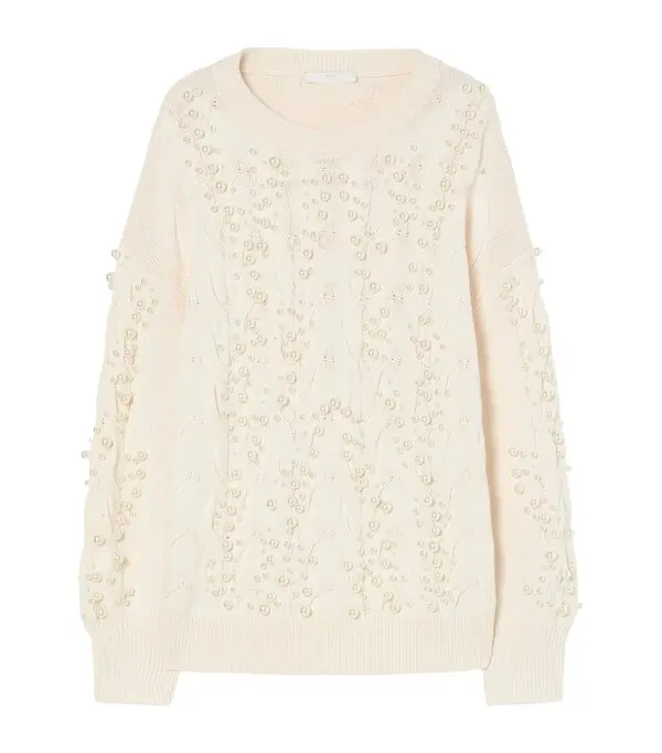 Marina Rinaldi Virgin Wool-blend Sweater - Ivory