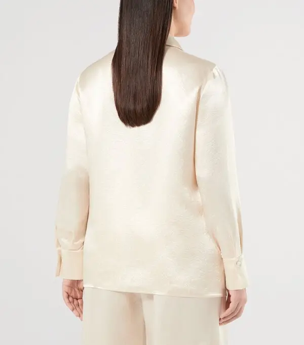 Marina Rinaldi Satin Neck-tie Shirt