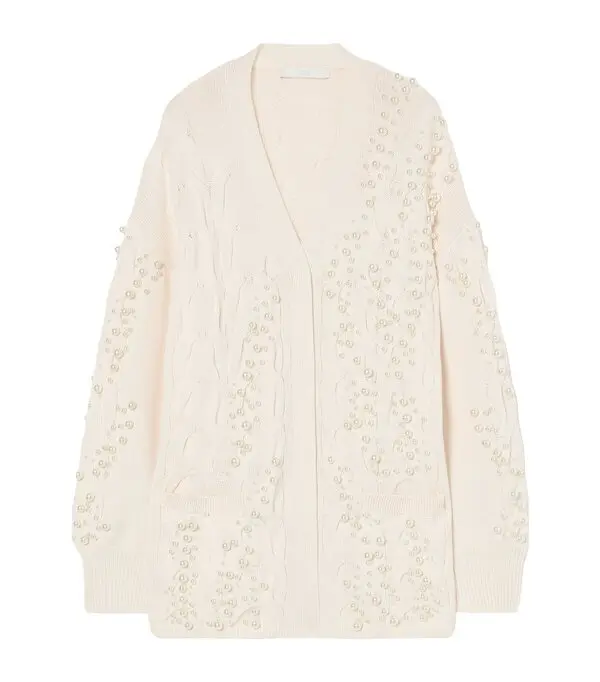 Marina Rinaldi Virgin Wool-blend Cardigan