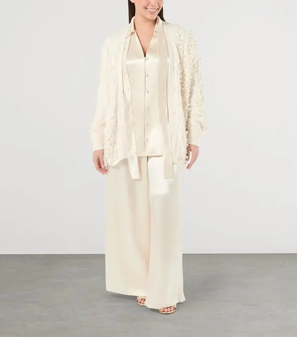 Marina Rinaldi Virgin Wool-blend Cardigan