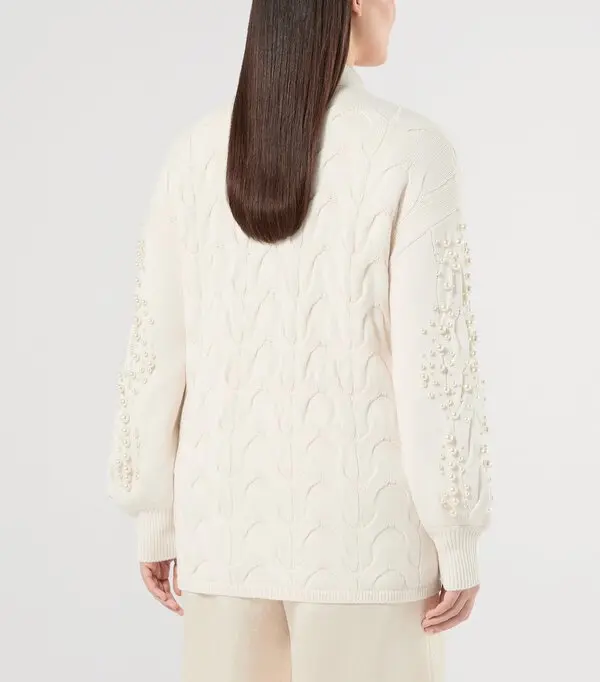 Marina Rinaldi Virgin Wool-blend Cardigan