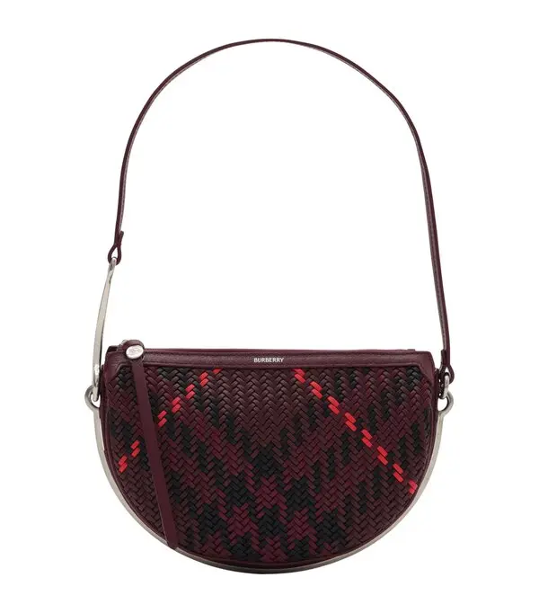 Burberry Small Woven Bridle Saddle Bag